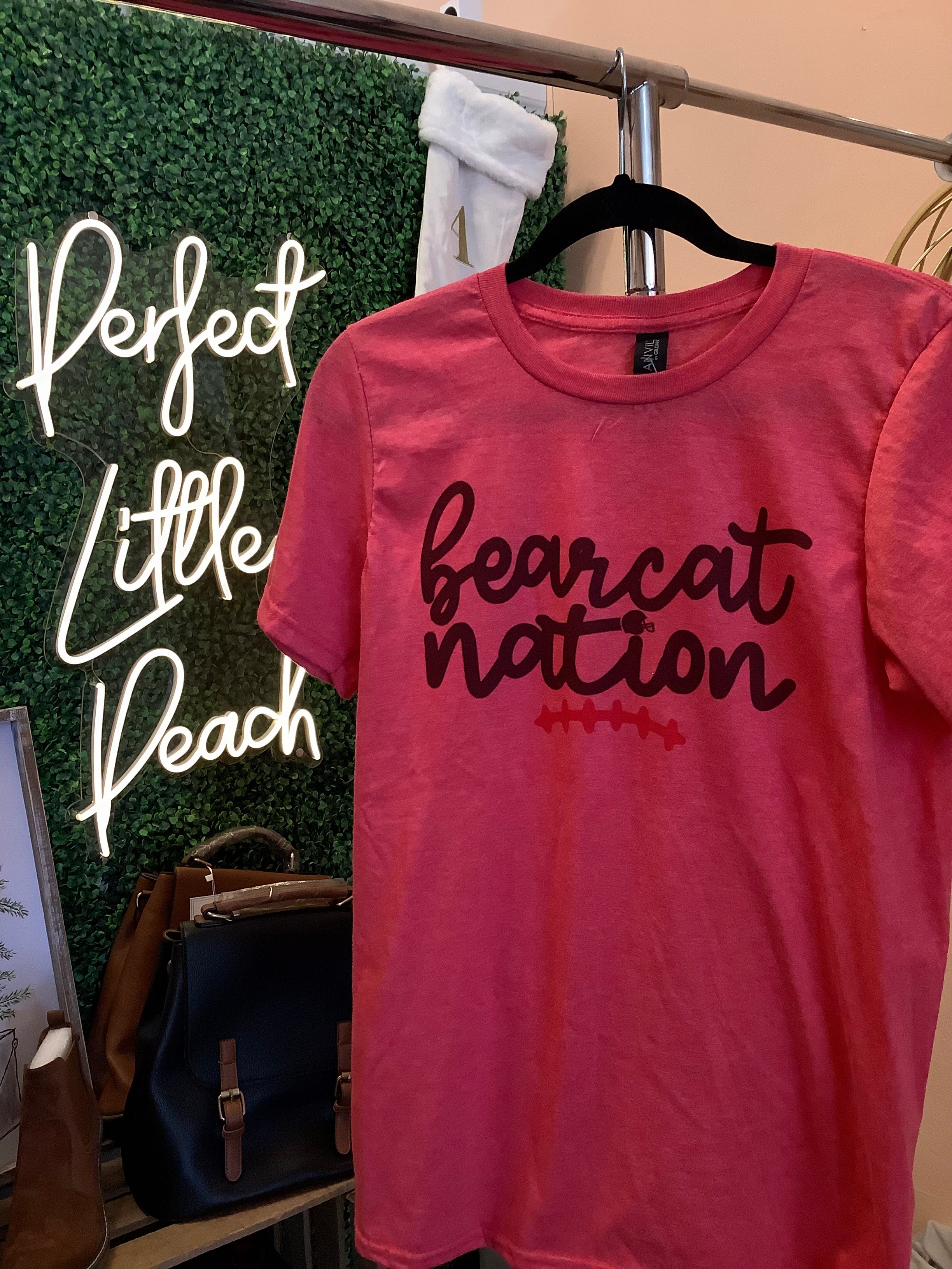 The Shine Creation- Red Bearcat Nation Tee – Perfect Little Peach